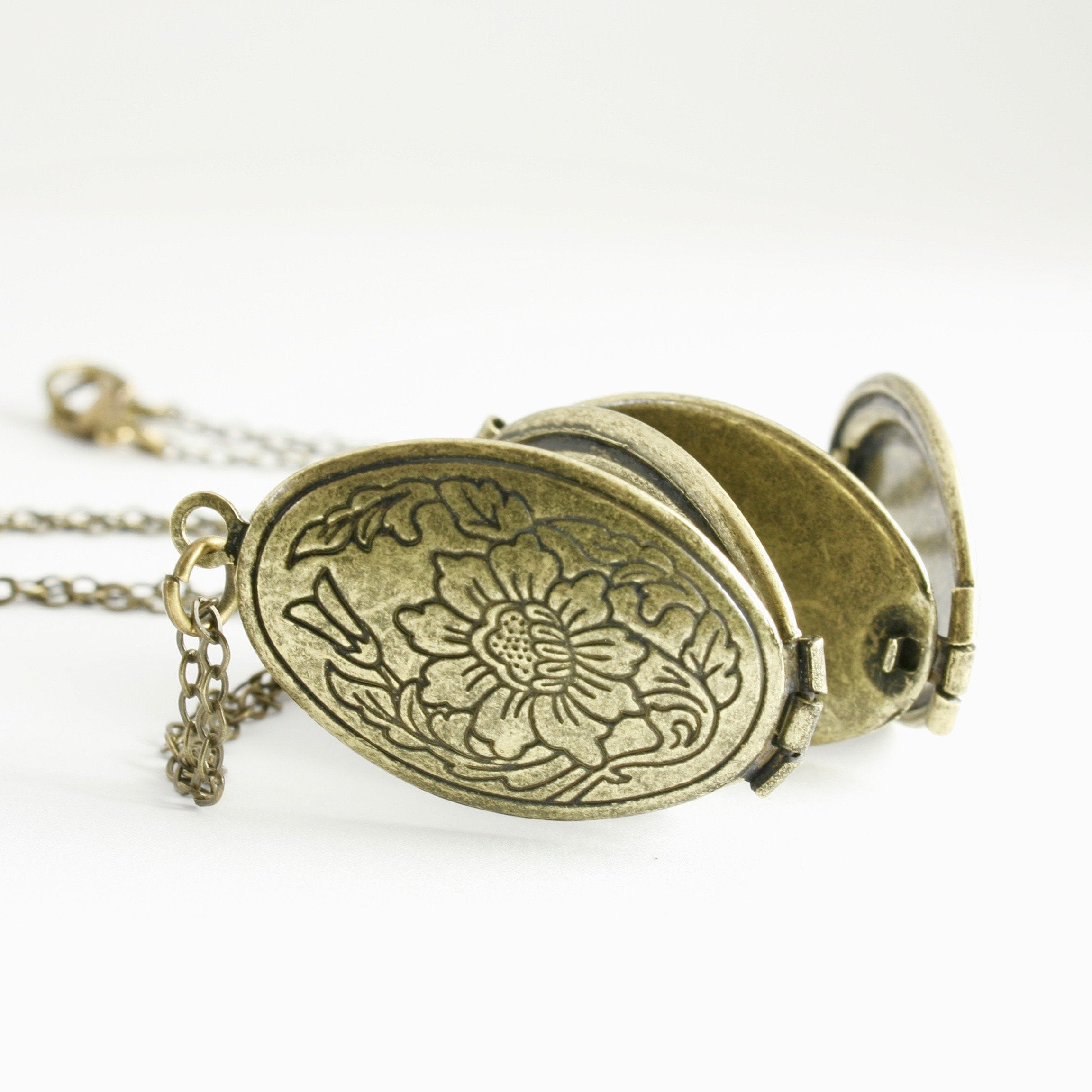 Mi Familia Family Folding Locket Necklace Antiqued Brass | Etsy