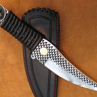 Long Dagger With Fluted Buffalo Horn Handle - Etsy