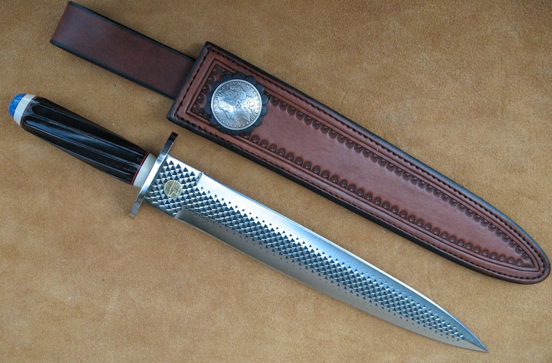 Long Dagger With Fluted Buffalo Horn Handle - Etsy