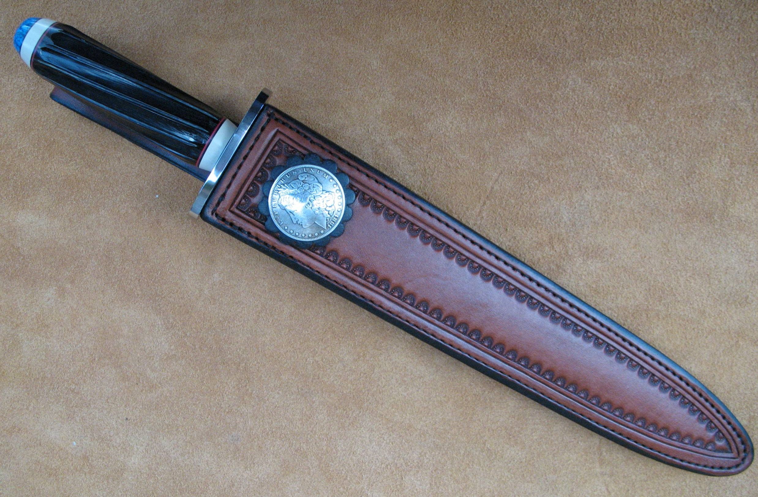 Long Dagger With Fluted Buffalo Horn Handle - Etsy