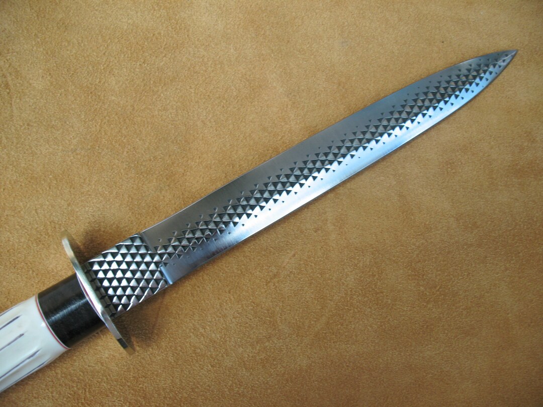 Fluted White Micarta Handle Long Dagger - Etsy