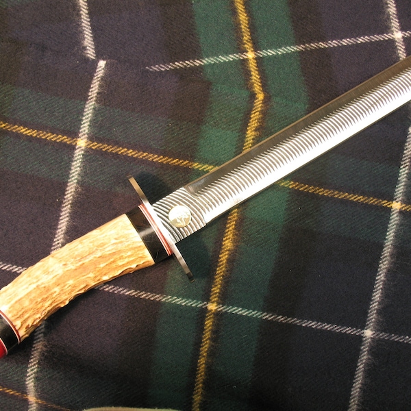 Long Dagger With Fluted Buffalo Horn Handle - Etsy