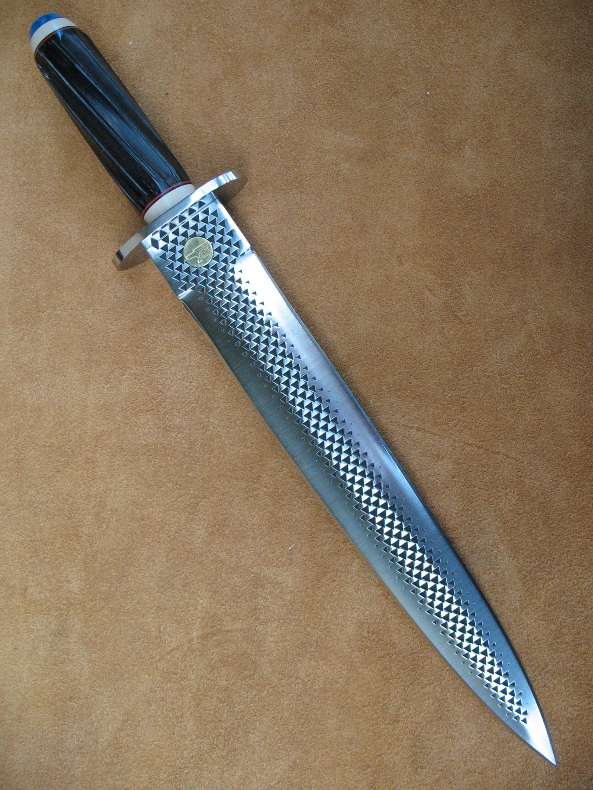 Long Dagger With Fluted Buffalo Horn Handle - Etsy