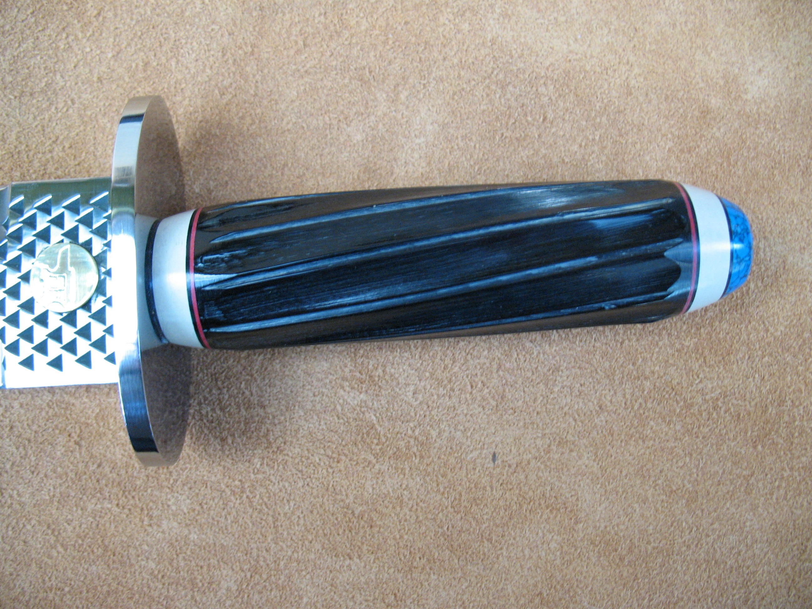 Long Dagger With Fluted Buffalo Horn Handle - Etsy