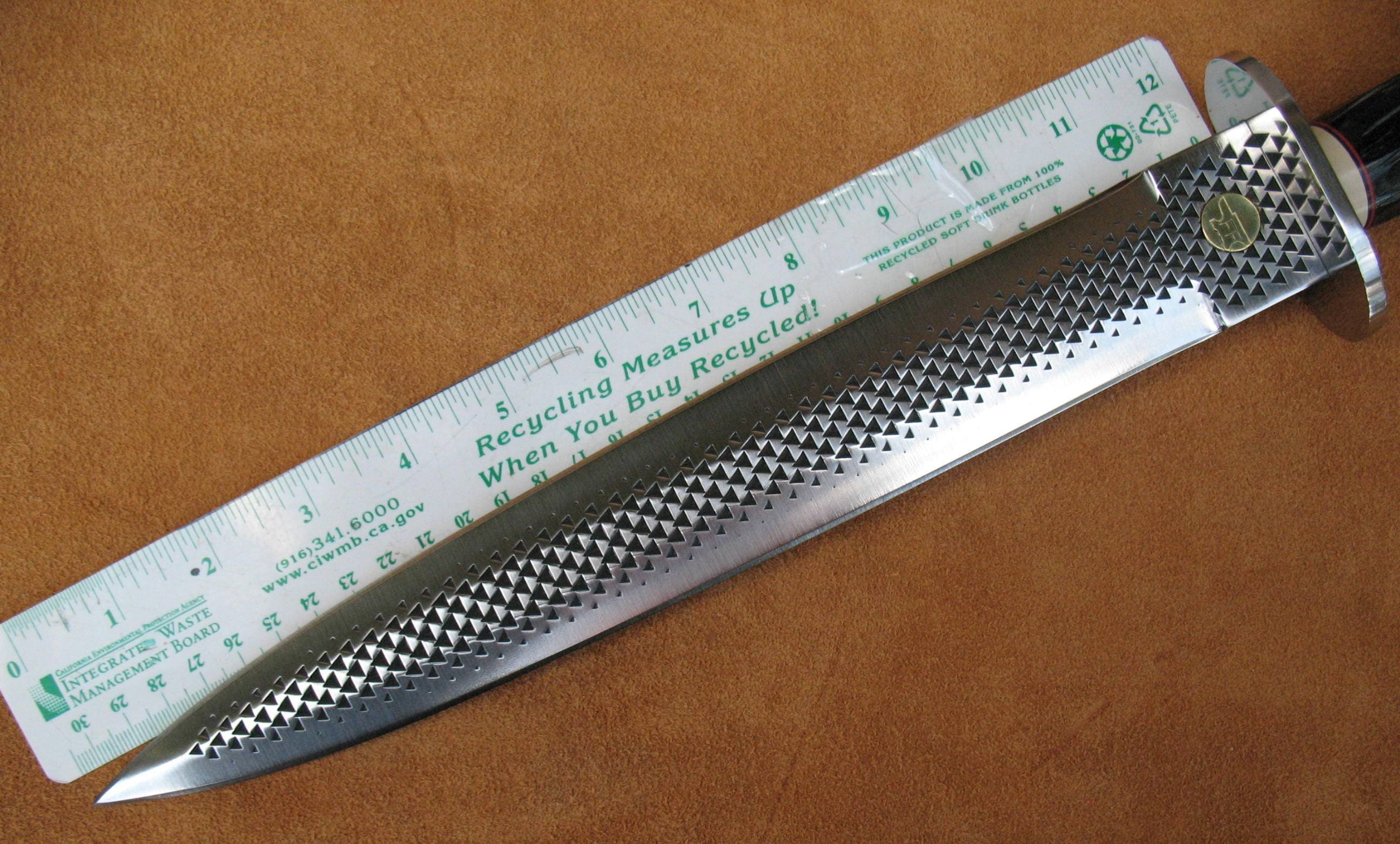 Long Dagger With Fluted Buffalo Horn Handle - Etsy