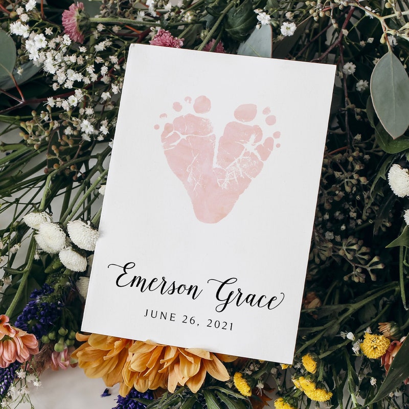 Mothers Day Footprint Art - Etsy