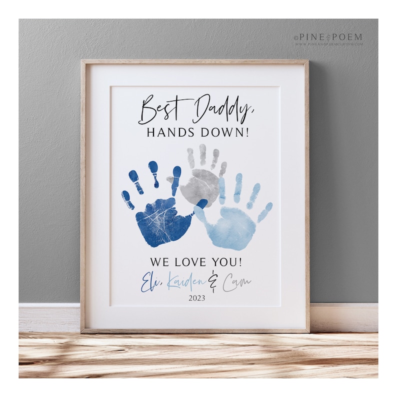 Handprint Gift for Dad From Kids Father's Day Birthday - Etsy