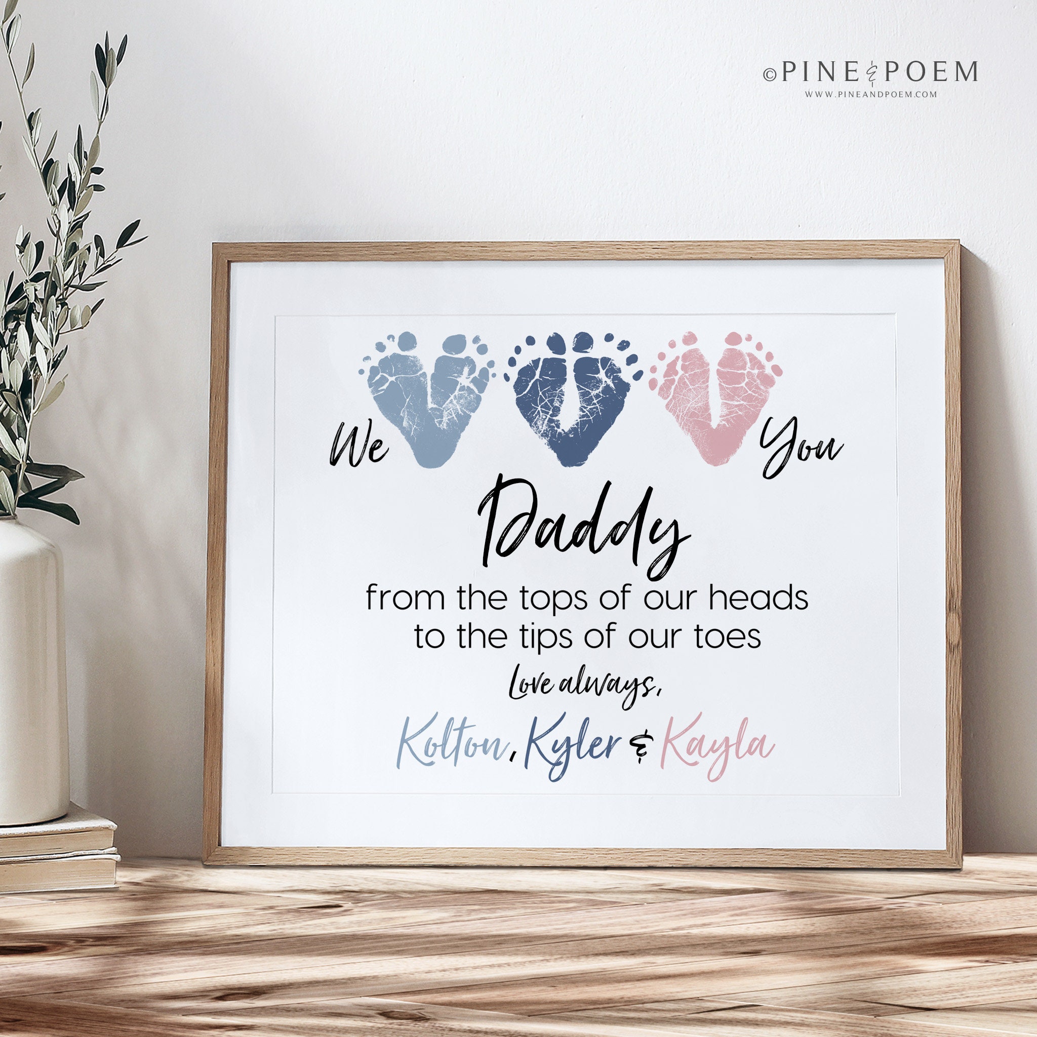 Father's Day Gift From Triplets New Dad Daddy We Love | Etsy