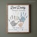 Handprint Gift for Dad From Kids Father's Day Birthday - Etsy