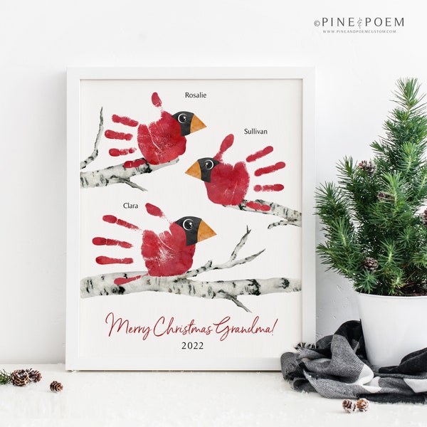 Christmas Handprint Art - Etsy