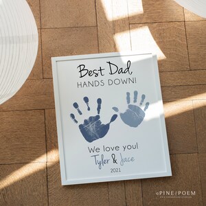 Handprint Gift for Dad From Kids Father's Day, Birthday, Best Daddy ...