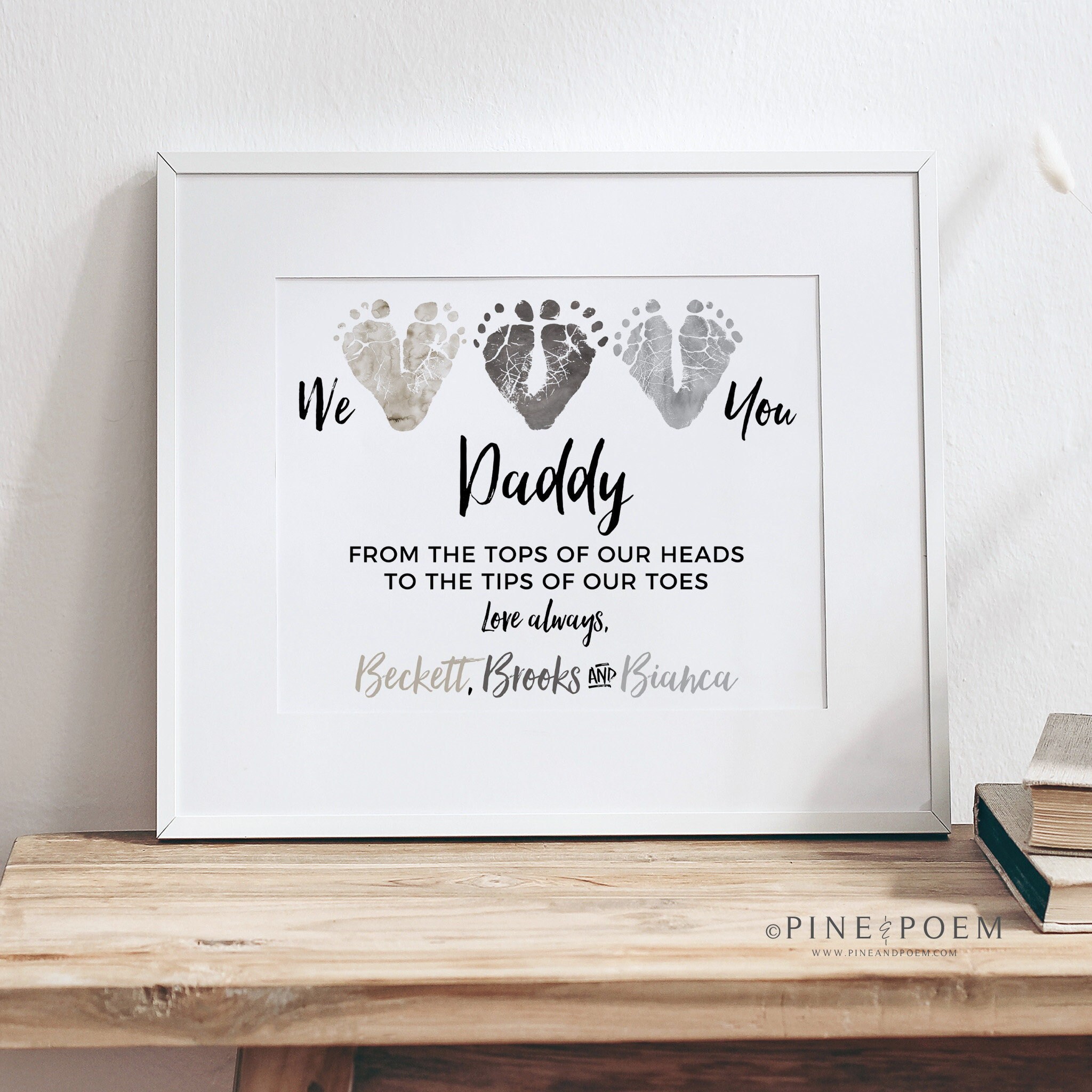 Father's Day Gift From Triplets New Dad Daddy We Love | Etsy