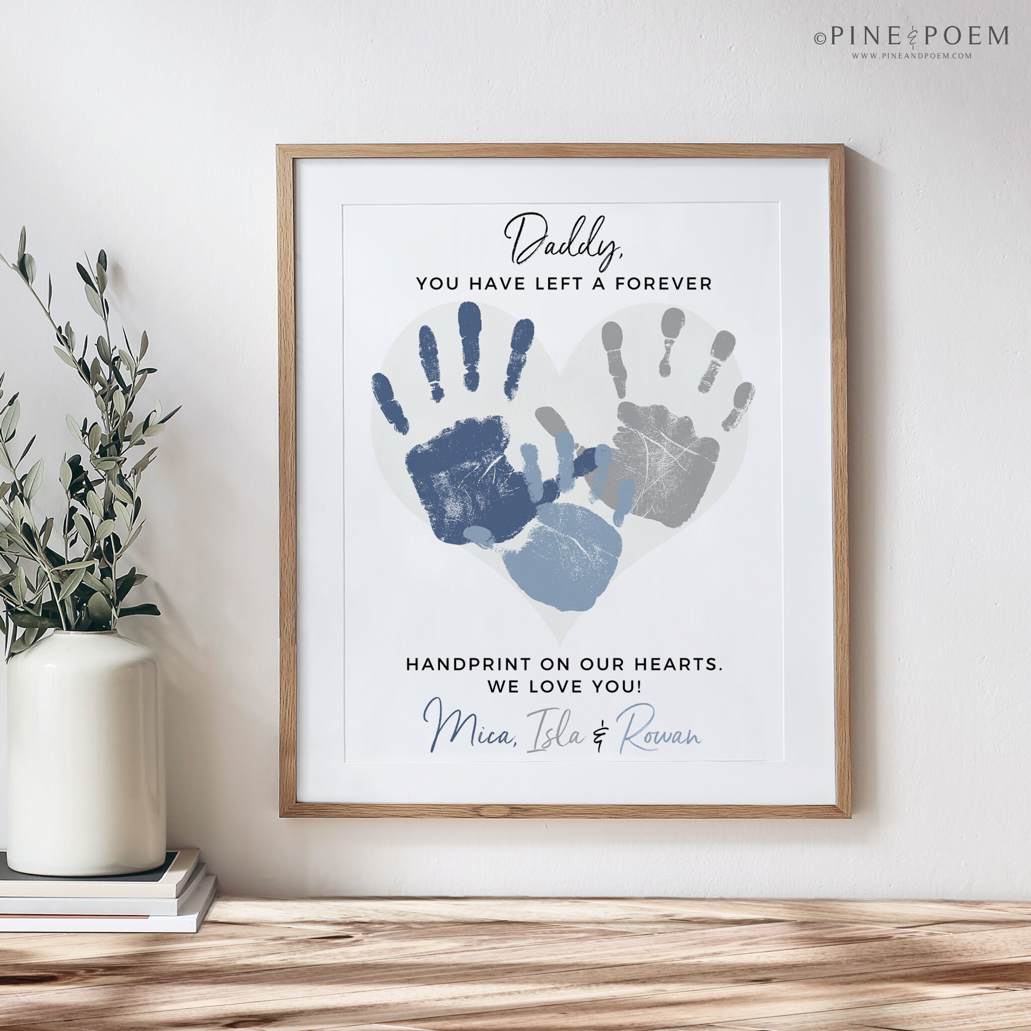 Home Décor Handprint Sign Mothers Day Handprint Sign Kids Handprints ...