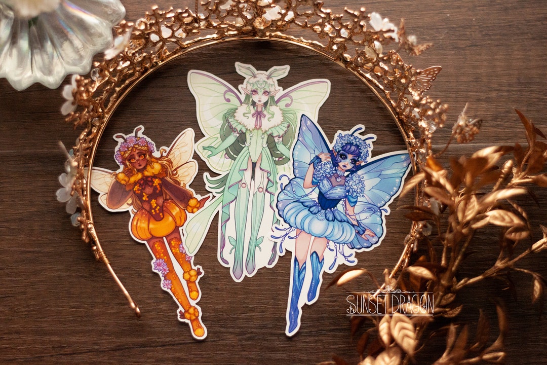 Bug Fairies Die Cut Large Stickers - Etsy