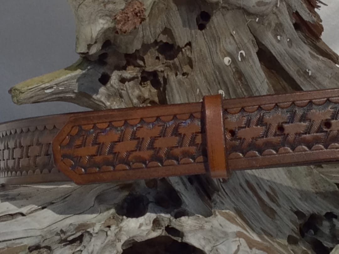 1 1/4 Slanted Basket Weave Belt - Etsy