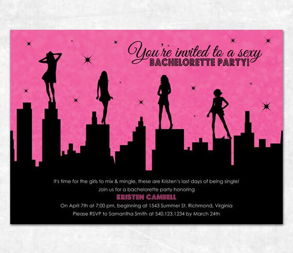 Items Similar To Printable Bachelorette Invitation Sexy Night Out