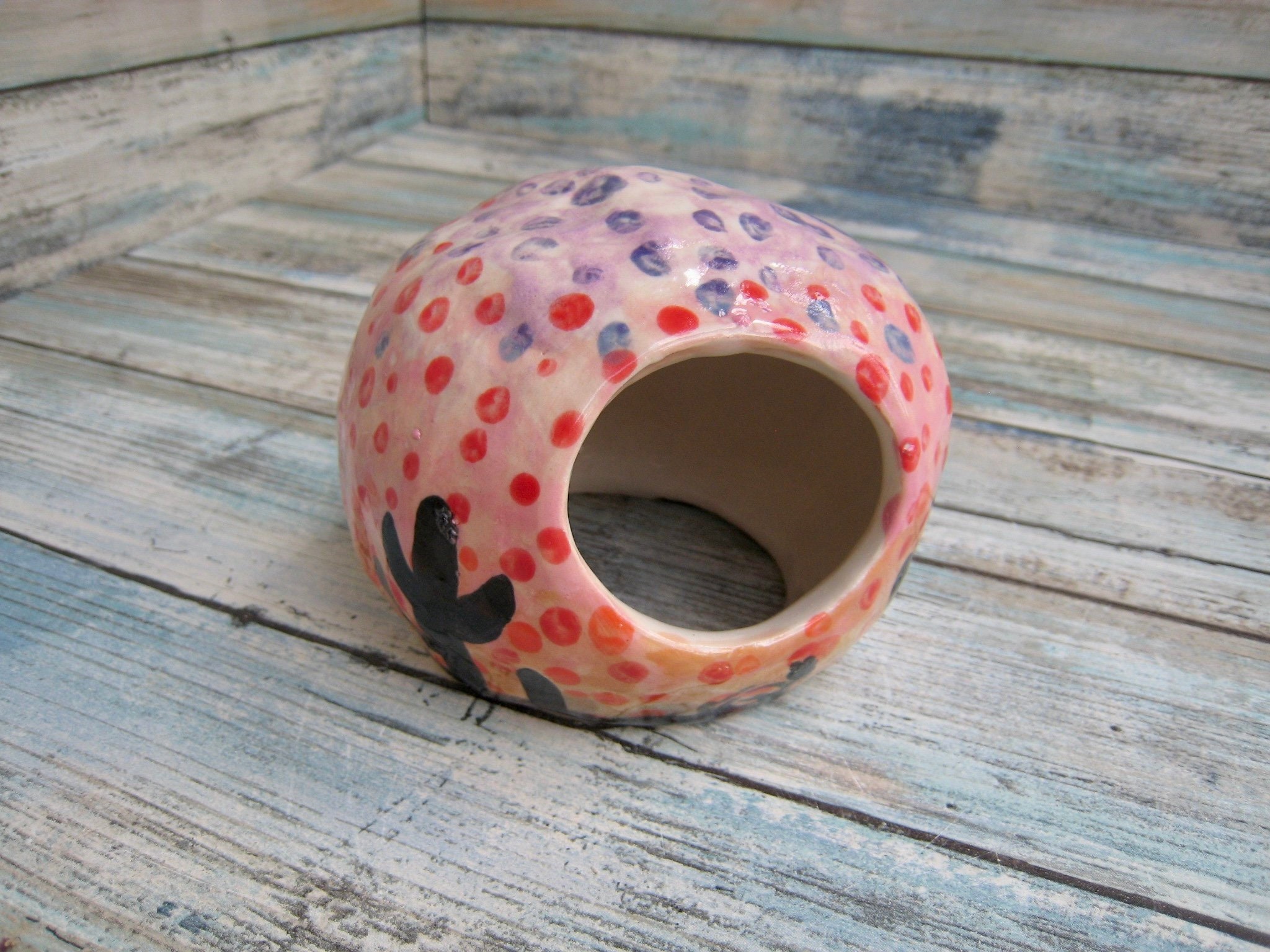 Reptile Hide Ceramic 6'' MADE TO ORDER Toad House | Etsy