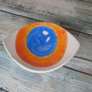 Psychedelic Home Decor Ceramic Handmade Dish Ceramics and Pottery Evil ...