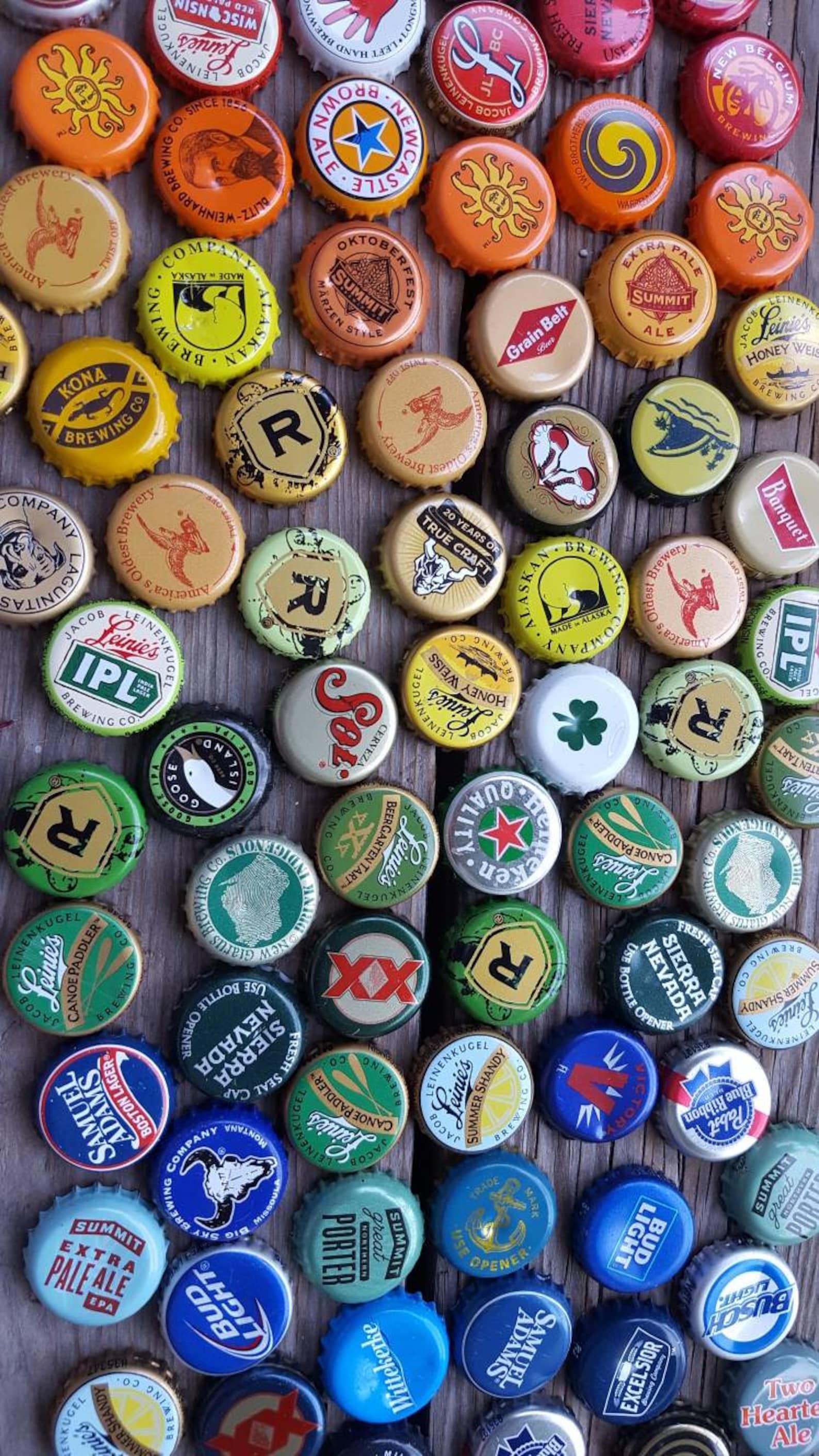 Gift for Dad Beer Bottle Cap Magnets Man Cave Magnets 20 Beer Magnets ...