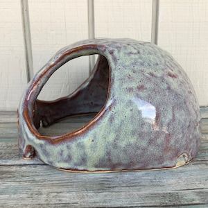 Reptile Skull Hide Ceramic Snake Tank Decor - Large Aquarium Hide ...