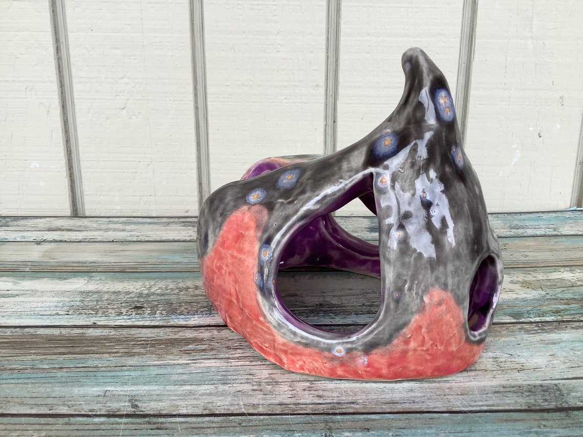 Reptile Hide Ceramic Galaxy Fish Tank Decor Grey and Pink | Etsy