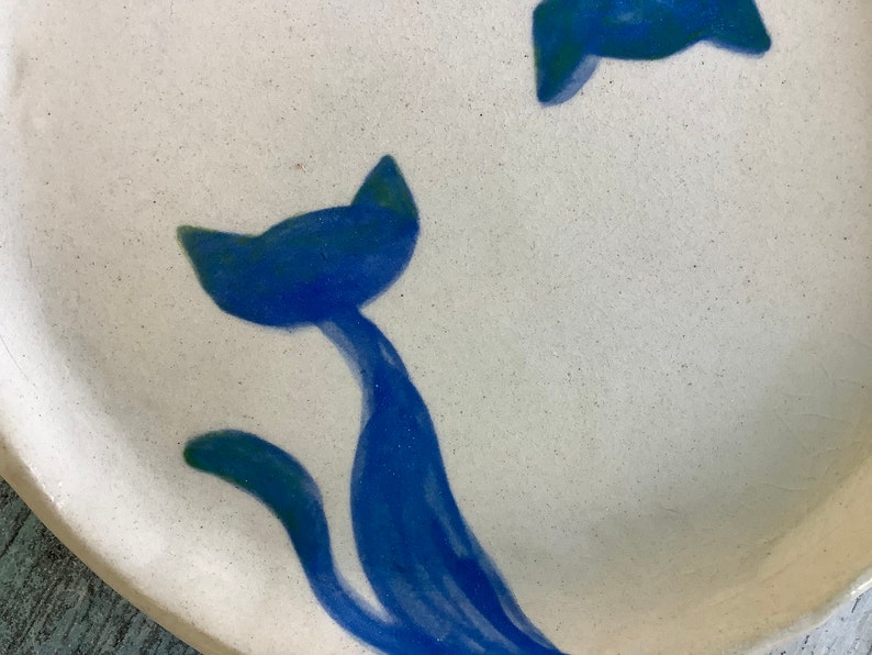 Ceramic Cat Plate Handmade - Small 6'' Planter Tray - Pottery Plate ...