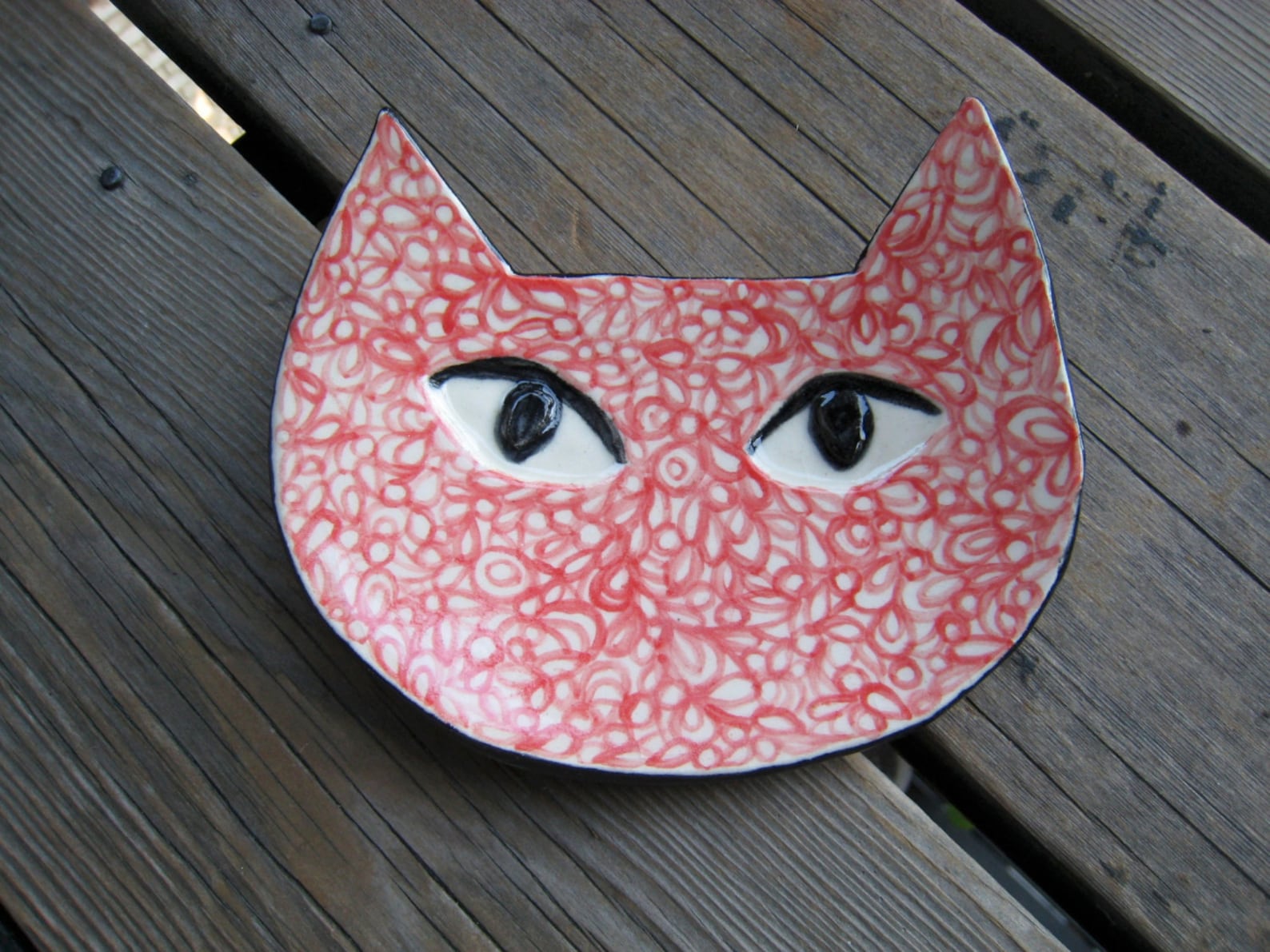 Ceramic Cat Plate MADE TO ORDER - Ceramics and Pottery - Jewelry Tray ...
