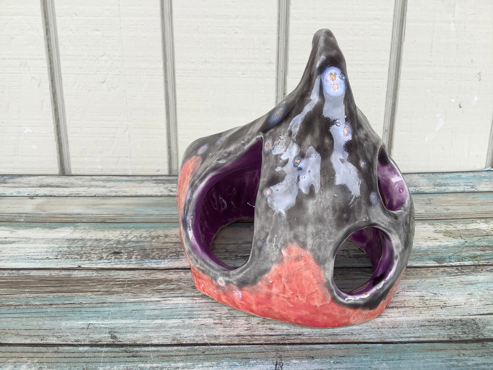 Reptile Hide Ceramic Galaxy Fish Tank Decor Grey and Pink - Etsy