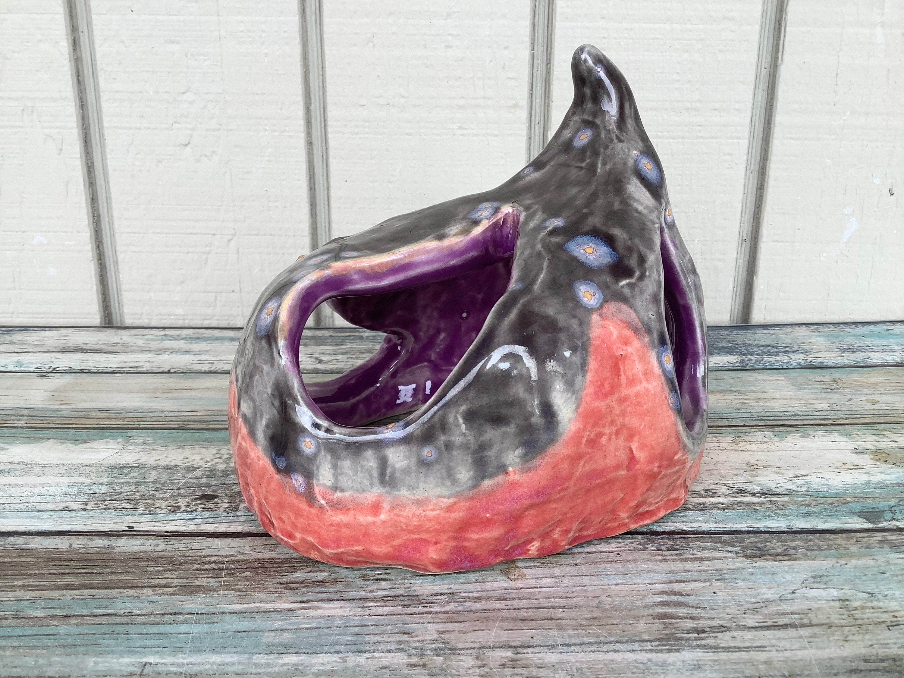 Reptile Hide Ceramic Galaxy Fish Tank Decor Grey and Pink | Etsy