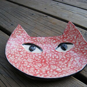 Ceramic Cat Plate MADE TO ORDER - Ceramics and Pottery - Jewelry Tray ...