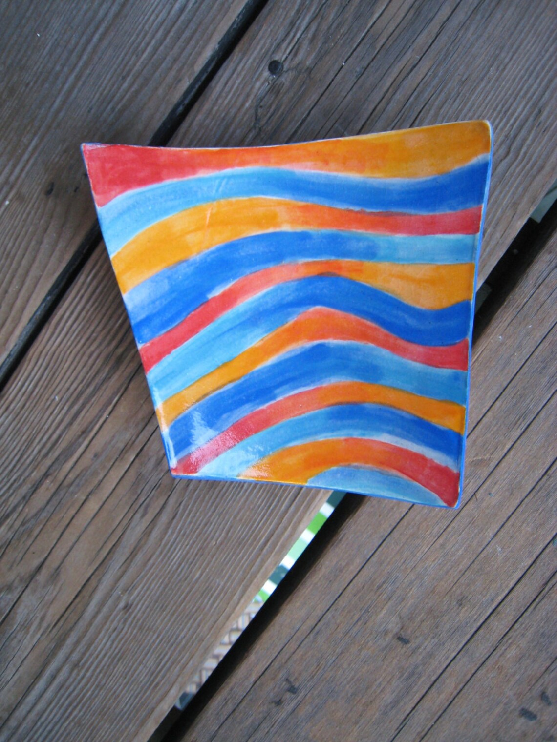 Tiger Stripe Tray - Ceramics and Pottery - Jewelry Tray - Geometric ...