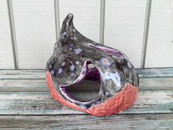 Reptile Hide Ceramic Galaxy Fish Tank Decor Grey and Pink | Etsy