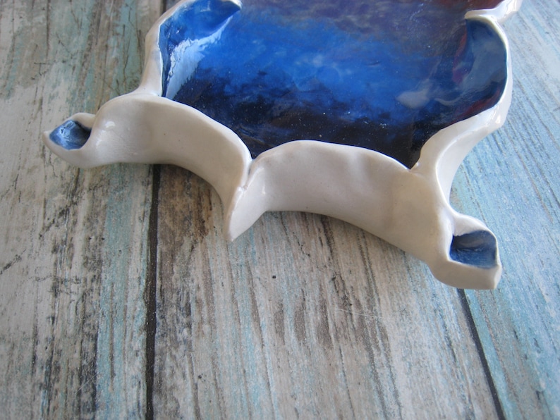 Rolling Tray Ceramic Handmade Dish Sunset Art Vanity | Etsy