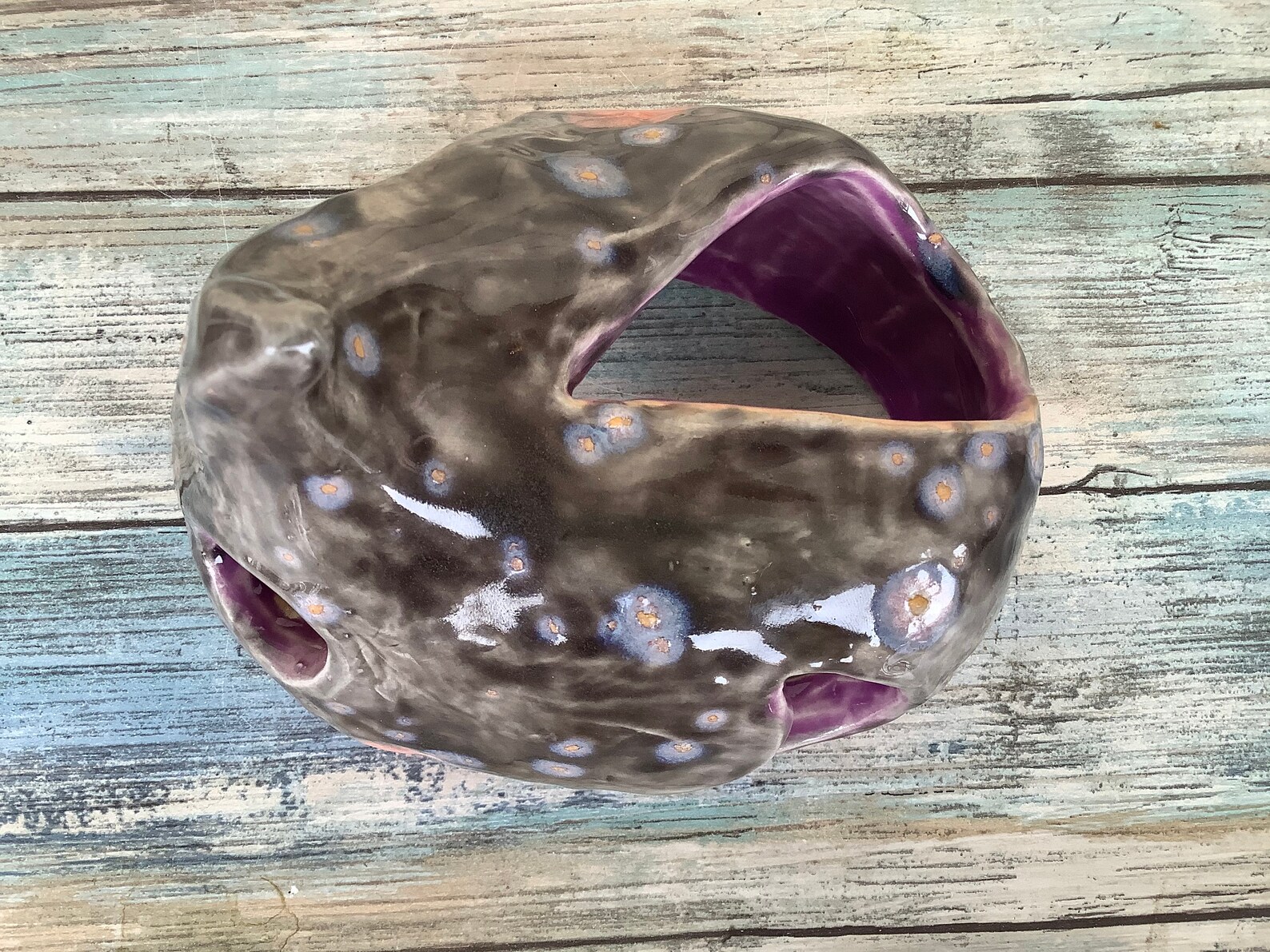 Reptile Hide Ceramic Galaxy Fish Tank Decor Grey and Pink | Etsy