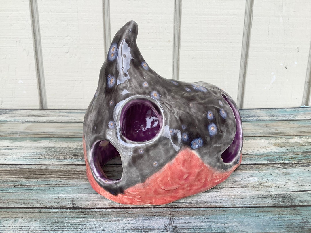 Reptile Hide Ceramic Galaxy - Fish Tank Decor - Grey and Pink ...
