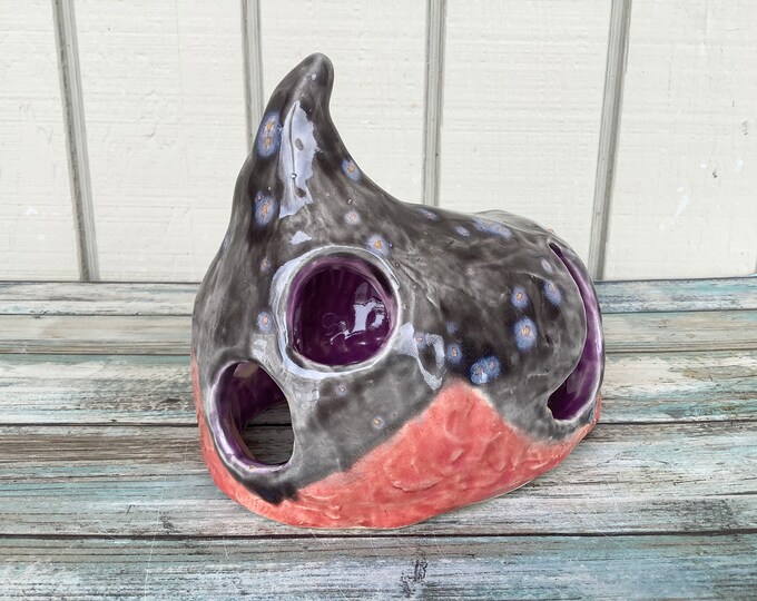 Reptile Hide Ceramic Galaxy - Fish Tank Decor - Grey and Pink ...