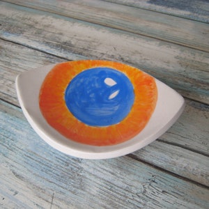 Psychedelic Home Decor Ceramic Handmade Dish Ceramics and Pottery Evil ...