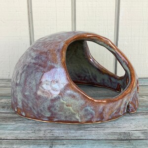 Reptile Skull Hide Ceramic Snake Tank Decor - Large Aquarium Hide ...
