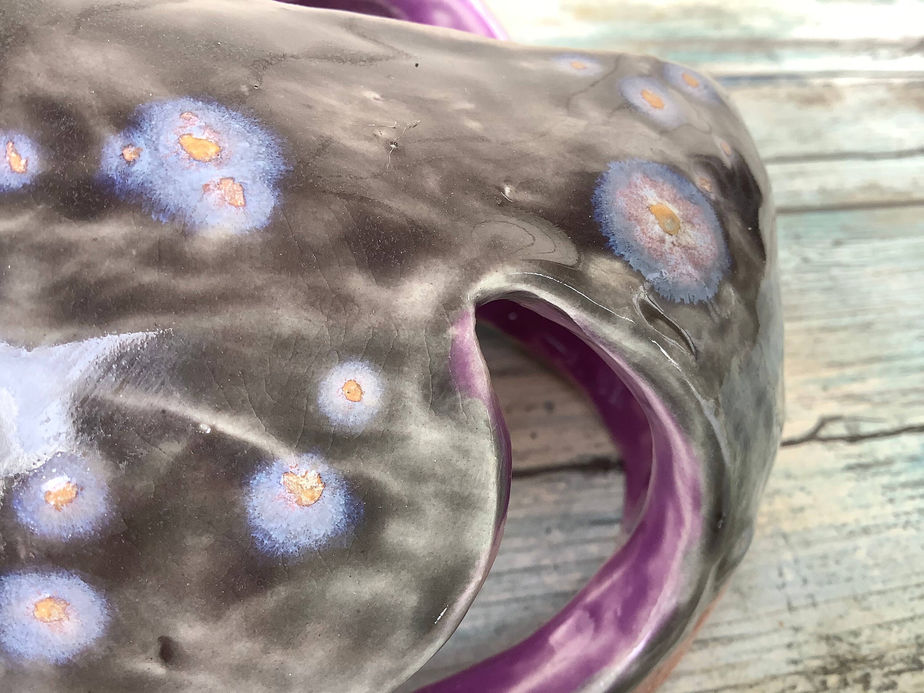 Reptile Hide Ceramic Galaxy Fish Tank Decor Grey and Pink | Etsy