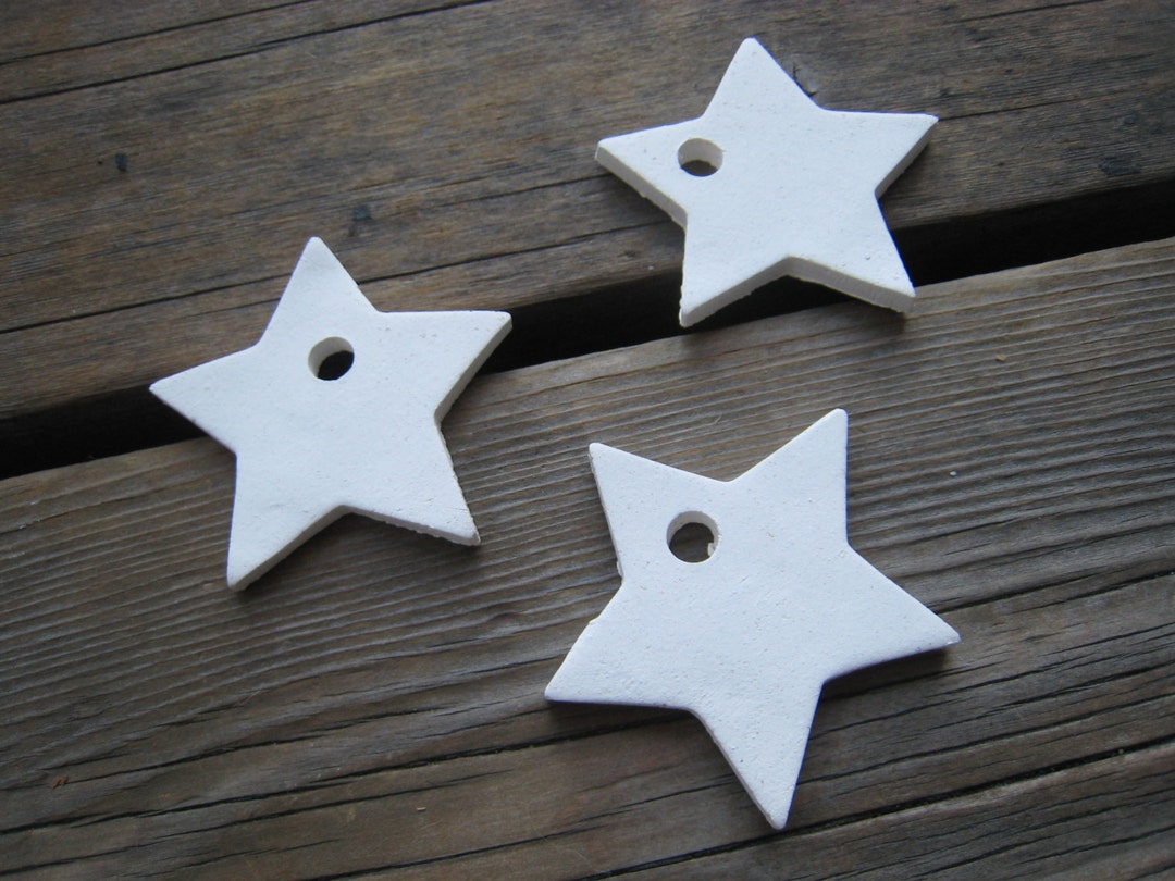 100 Blank Ceramic Stars MADE TO ORDER - Blank Gift Tags - Bisque Star ...