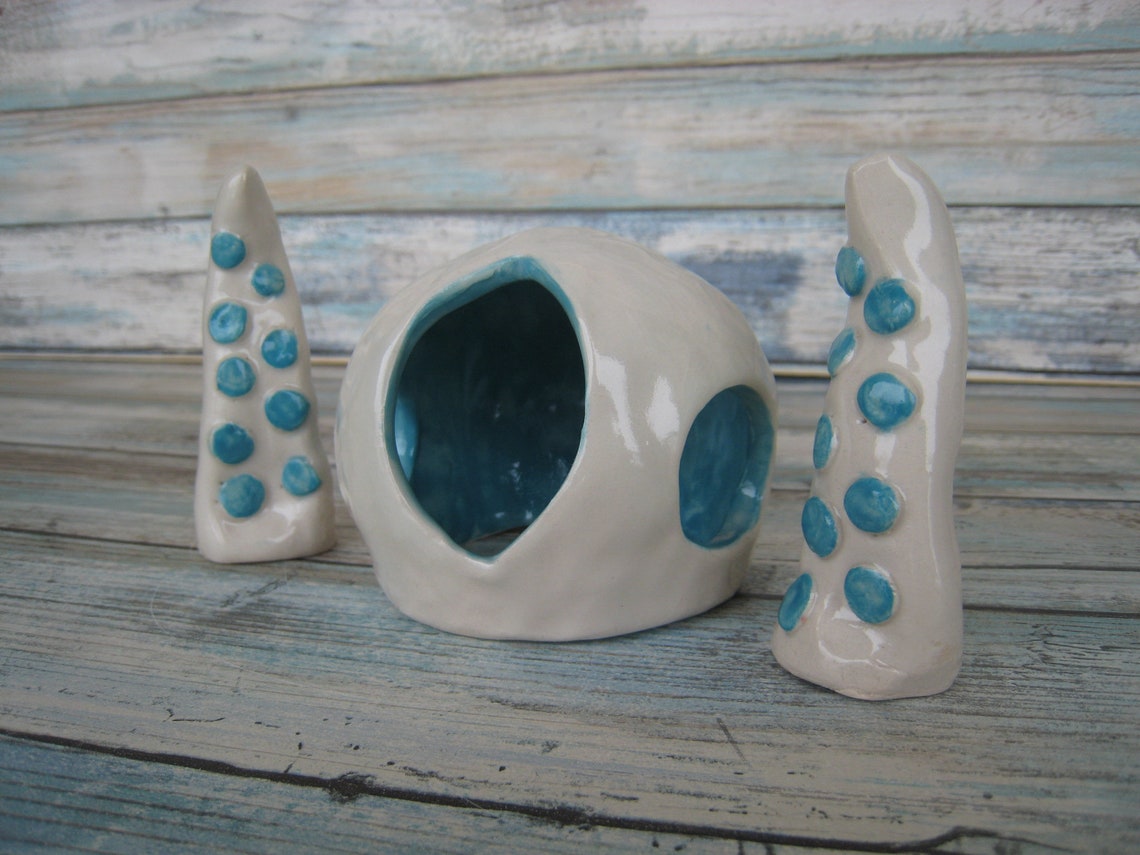 Tiny Sea Monster Sculpture - MADE TO ORDER - Fish Tank Decorations ...