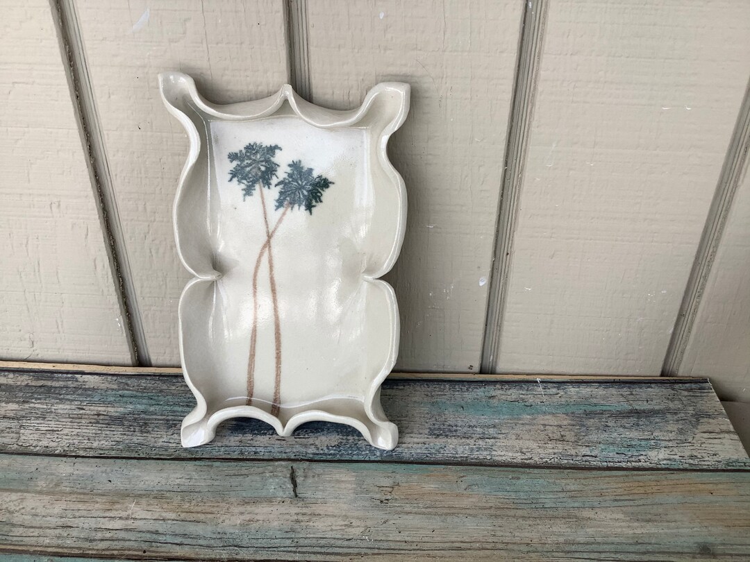 Tall Palms Art Ceramic Rolling Tray Handmade Pottery Dish Ceramic Valet ...