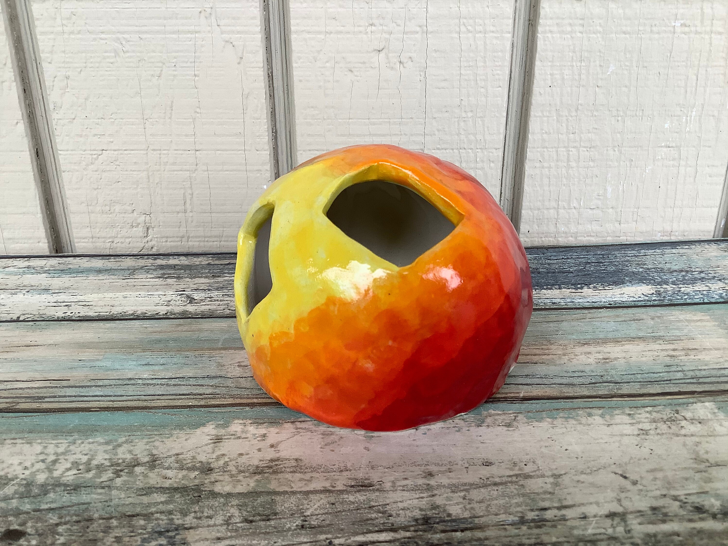 Rainbow Fish Cave - Ceramic Aquarium Decorations - Betta Fish Hide ...