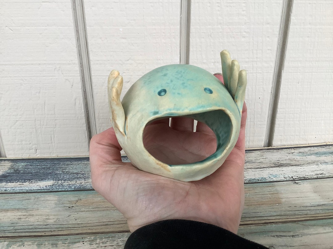 Baby Axolotl Sculpture Ceramic Tank Decorations Tiny Toad - Etsy