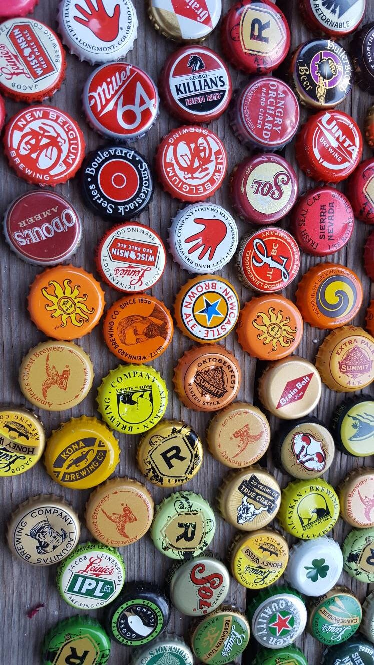 Gift for Dad Beer Bottle Cap Magnets Man Cave Magnets 25 | Etsy
