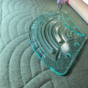 Baptist Fan 1/4” Quilting Ruler Patented for Longarm Midarm Domestic ...