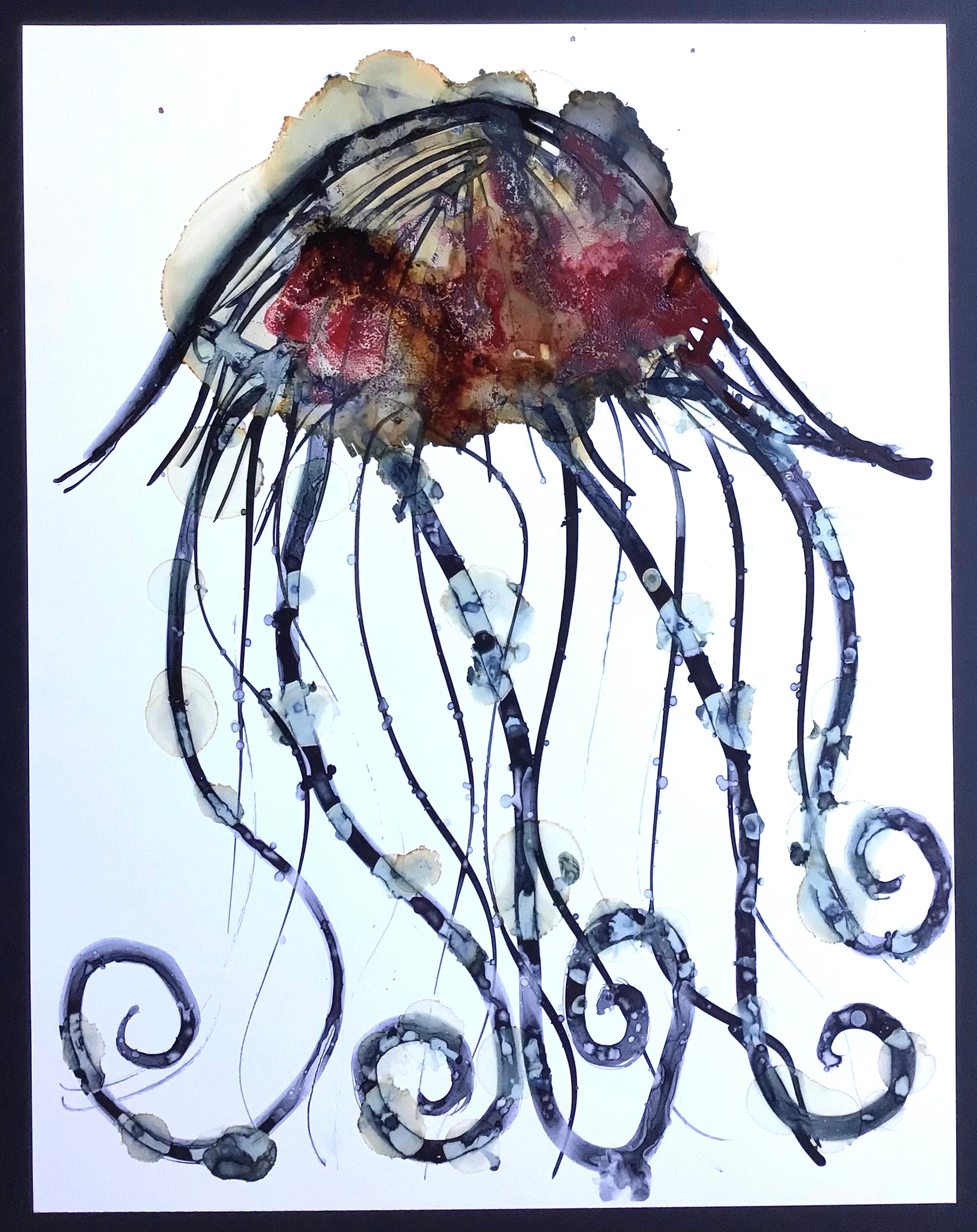 Jellyfish Ink and Resin Painting - Etsy