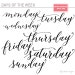 Days of the Week / Digital Word Art / Photoshop Brushes / *.abr and ...