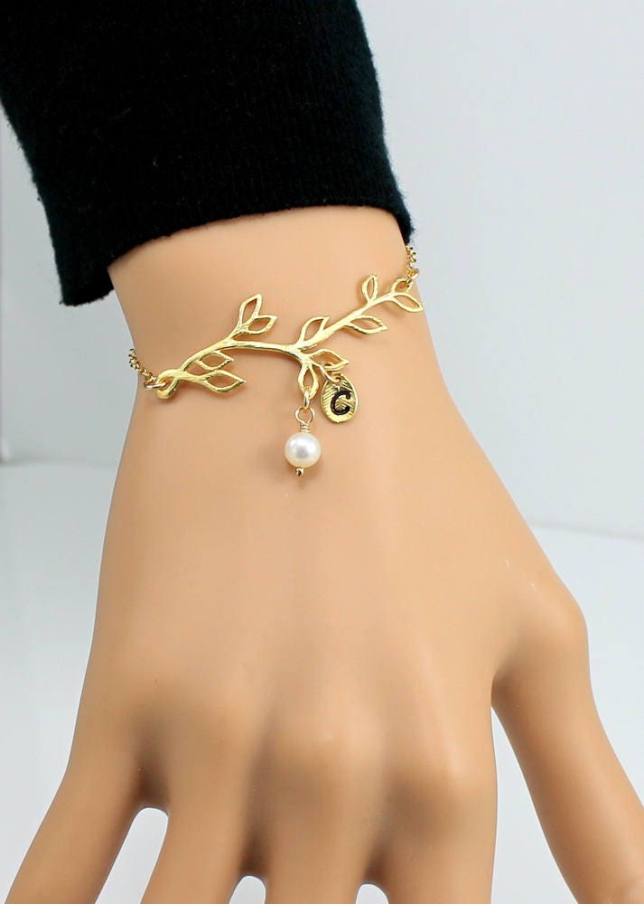 Family Tree Bracelet Tree Branch Bracelet Custom Initial | Etsy