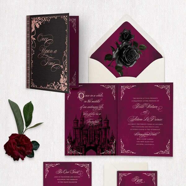 Dark Wedding Invitations - Etsy